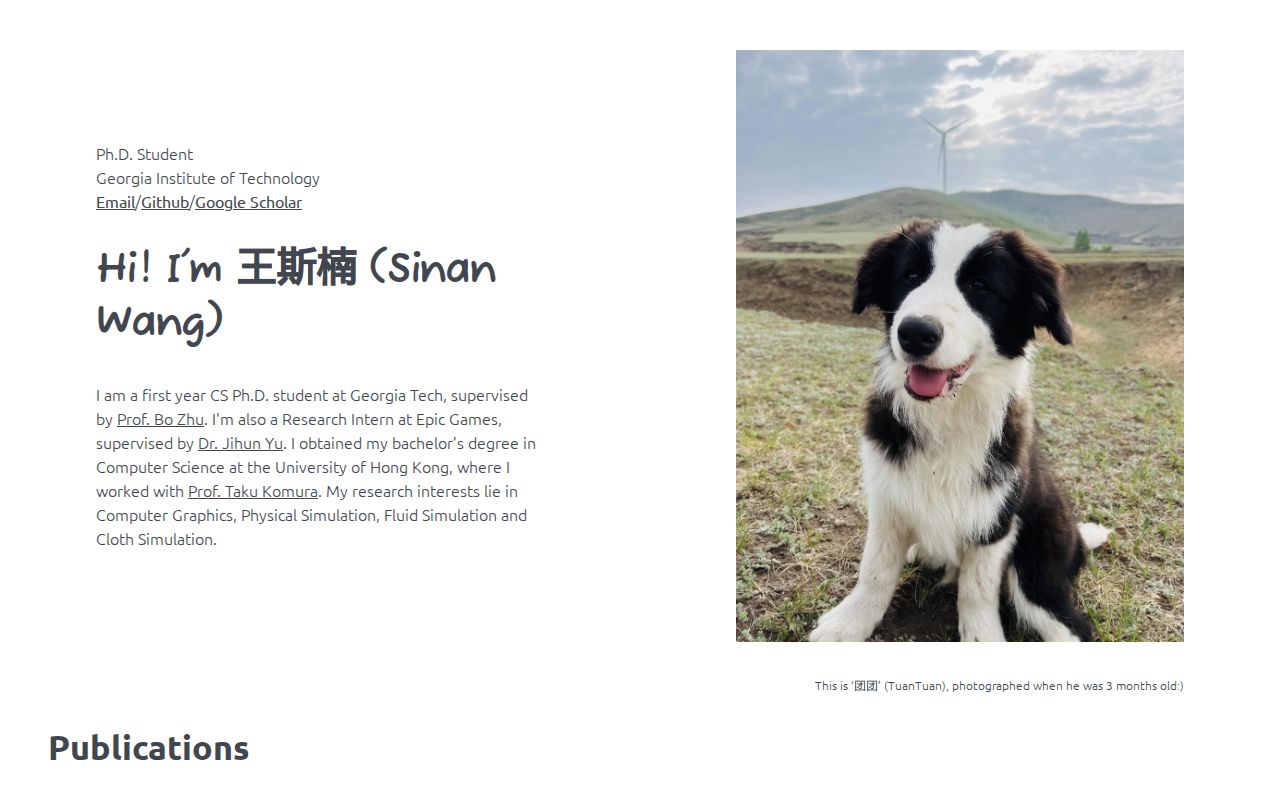 Sinan Wang's Personal Website